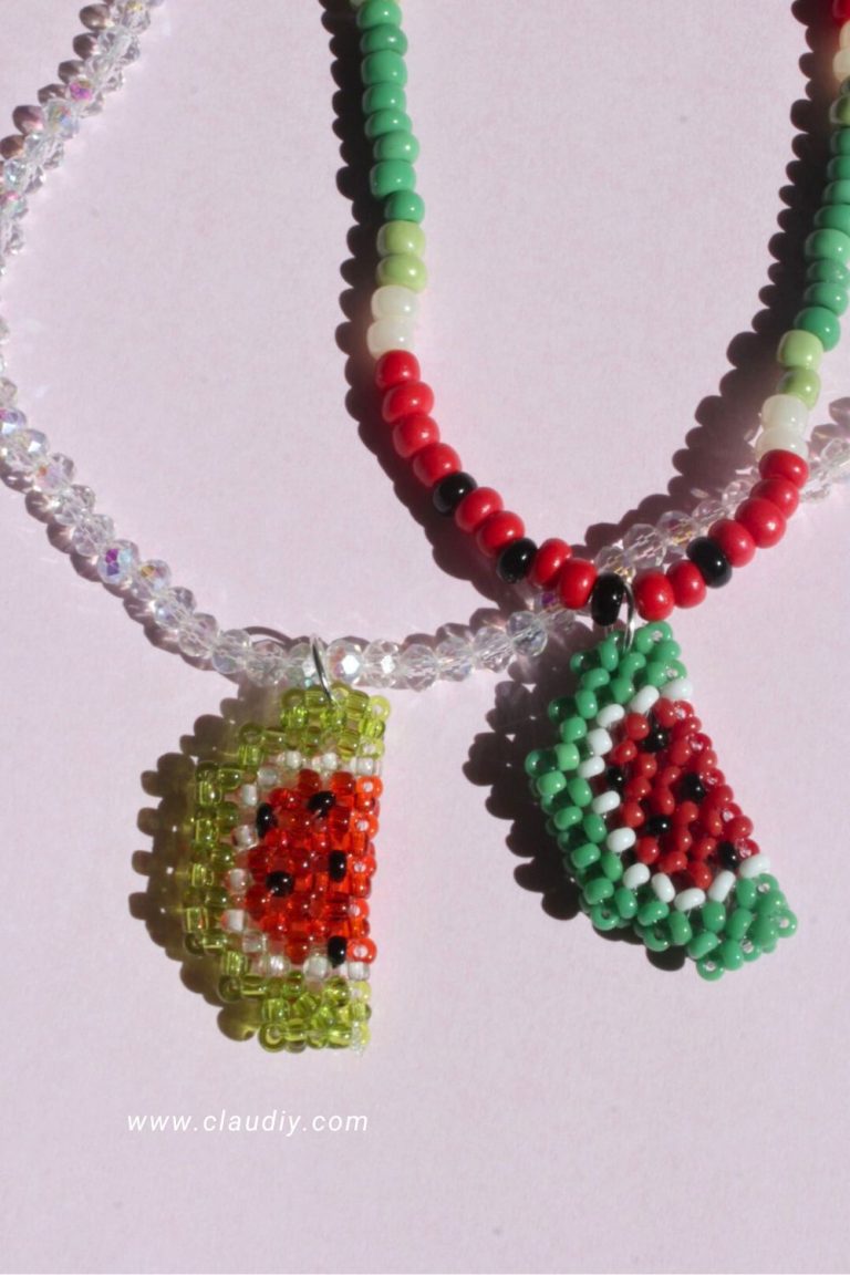 Tutorial Cómo hacer una Sandia con Mostacillas - ClauDIY